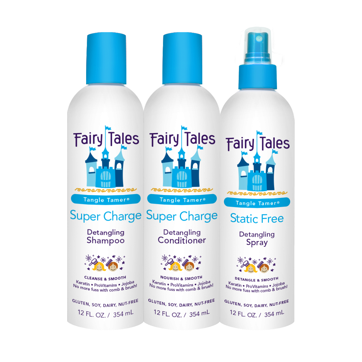 Tangle Tamer® Kids Detangling Shampoo & Conditioner Kits - Fairy Tales ...